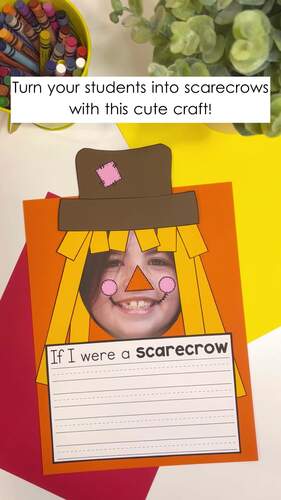 Fall Craft & Writing | If I Were a Scarecrow Student Photo Bulletin Board