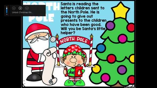 Christmas Fun Game for Google Slides Literacy and Math Kindergarten