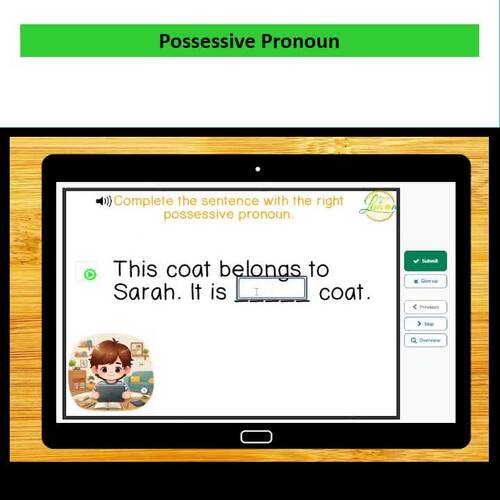 1st Grade Possessive Pronouns Boom Cards | Digital Resource | TPT