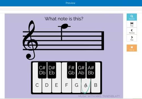 Music Boom Cards: Treble Clef Note Names by Music with Mrs Tanenblatt