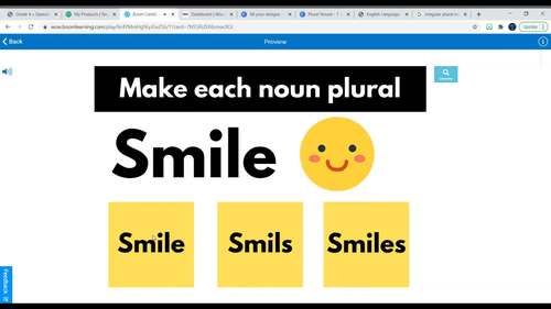 Plural Nouns Boom Cards by Hands on Learning LLC | TpT