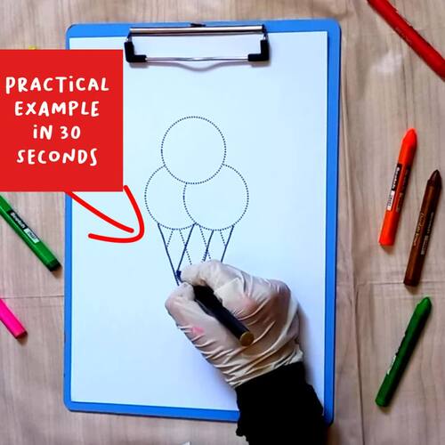 Trace & Color Food: Donut/Juice/Ice Cream/Pizza/Cake, Draw using Shapes