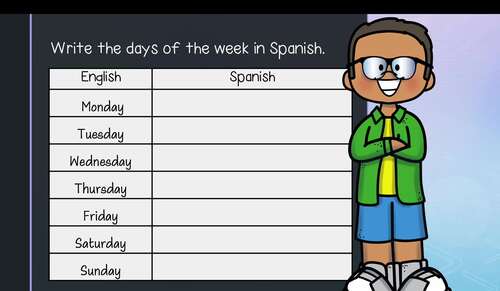 Dias y meses del año (days and months- dates) Spanish ppt and worksheets