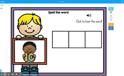 Spelling CVC Words Boom Cards by Krafty In Kinder Shop | TPT