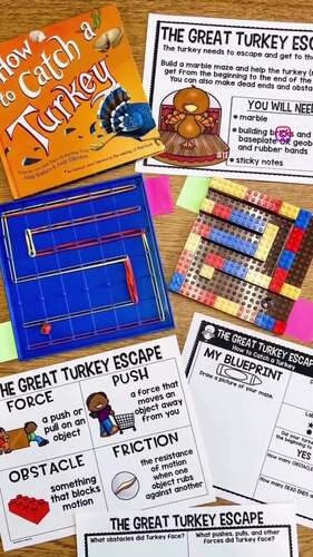 How to Catch a Turkey STEM Activities for Thanksgiving, November Marble ...