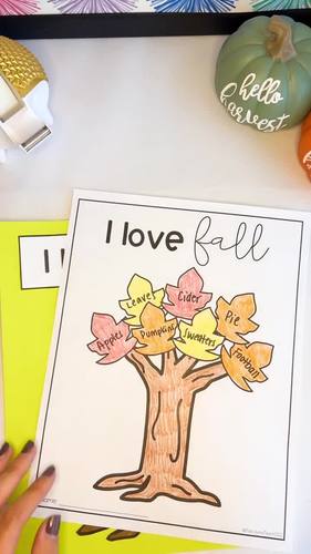 Fall Leaves Tree Craft by Tidy Up and Teach | TPT