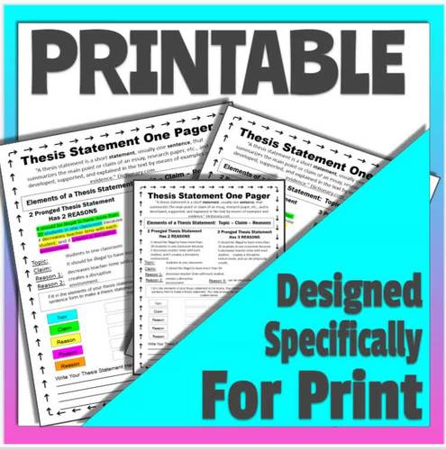 Thesis Statement Mini Lesson Digital and Printable | TpT