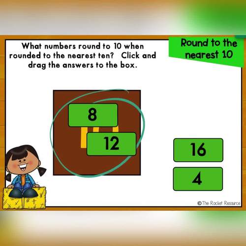 Rounding to the Nearest 10 Fall BOOM™ Cards 3.NBT.1 by The Rocket Resource