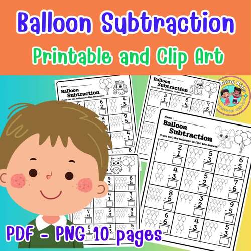 Balloons subtraction with in 20 by More Smiling Kids | TPT