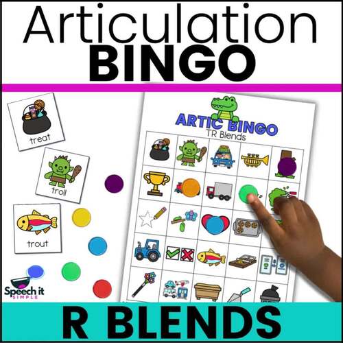 Articulation BINGO for Speech Therapy - R BLENDS - No Prep - Artic ...
