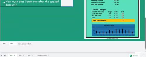 Electric Bills Digital Google Sheetsᵀᴹ Activity by Abaco Education Zone