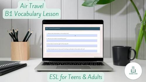 B1 Vocabulary Lesson Plan, Worksheets - Air Travel - Teens & Adults ESL ...