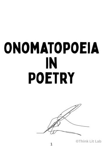 Onomatopoeia in Poetry – Figurative Language in Poetry Examples | TPT