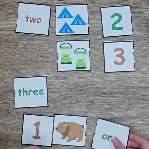 Camping Number Puzzles # 1-12 by HH Fun and Learning | TPT