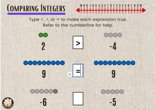 Integers Numeration BUNDLE - Digital Montessori Signed Numbers Google ...
