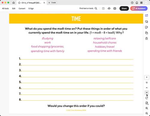 ESL Advanced Lesson: Talk about Time by ESL Class Workshop | TPT