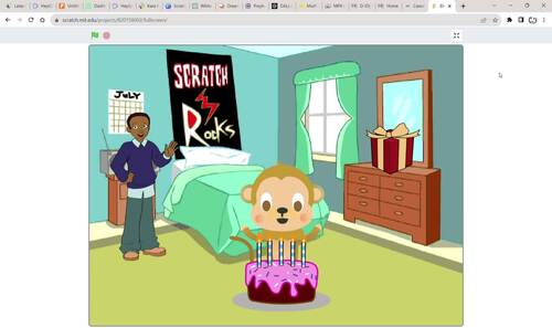 Scratch programming - Birthday monkey | TPT