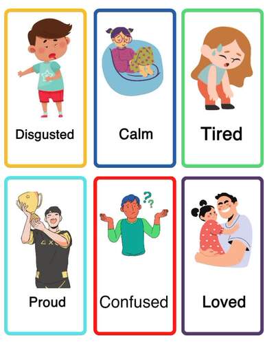 Emotions and Feelings Flash Cards-emotions poster by Teaching is The Future