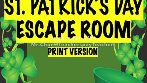 St. Patrick's Day Escape Room Digital & Print Versions | Distance Learning
