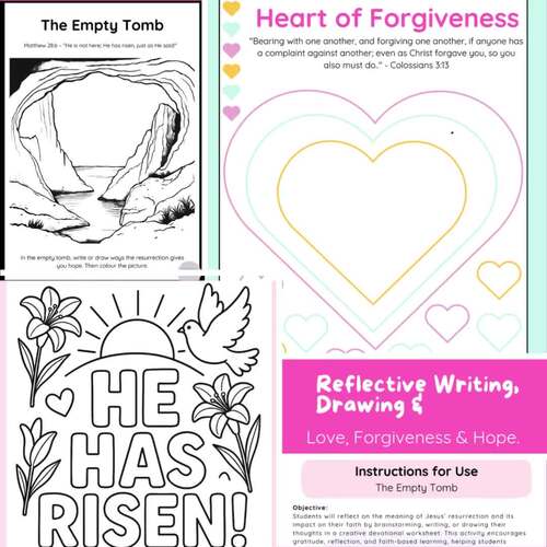 Holy Week Christian Easter Coloring Bundle 2 | Spring Bible Lesson ...
