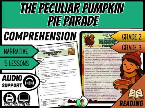 The Peculiar Pumpkin Pie | Thanksgiving | Reading Comprehension | Grade 2/3