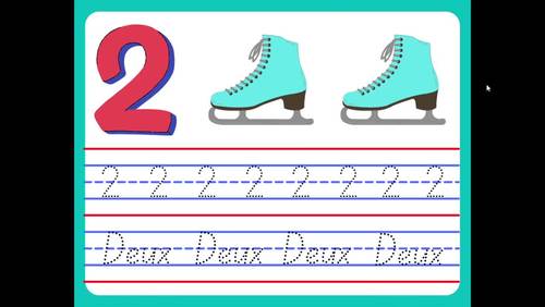 Winter Theme French Numbers Handwriting Worksheets 1-10 to Trace ...