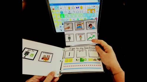 BEDROOM: Create Sentences by matching, AAC: Lamp WFL supports | TPT