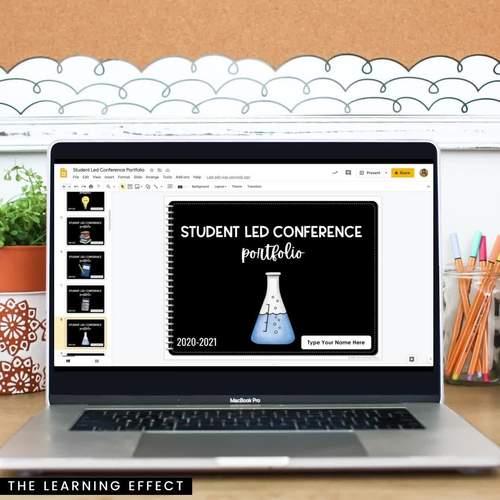 Student Led Conference Forms & Virtual Portfolio BUNDLE | Distance Learning