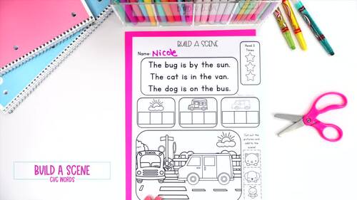 CVC Words & CCVC Words Worksheets | Decodable Passages Phonics ...