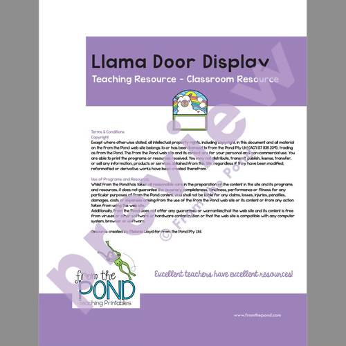 Cute Llama Classroom Decor | Editable Name Tags, Labels, and Message Boards