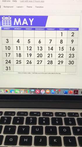 Digital Calendar Quick Write (September) | for Distance Learning