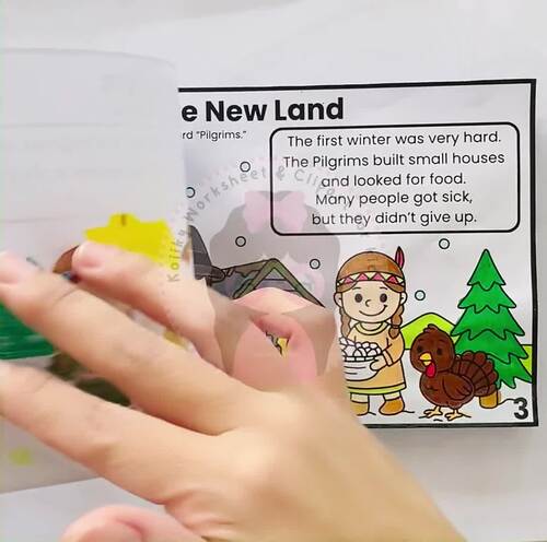 Thanksgiving History Mini Book | Pilgrims & Wampanoag | Grades 2–4