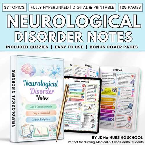 Neurology Study Notes for Nursing Students | Neurological Disorders ...