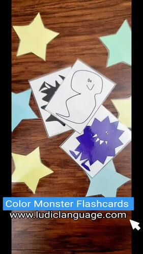 Color Monster Flashcards by LudicLanguage | TPT