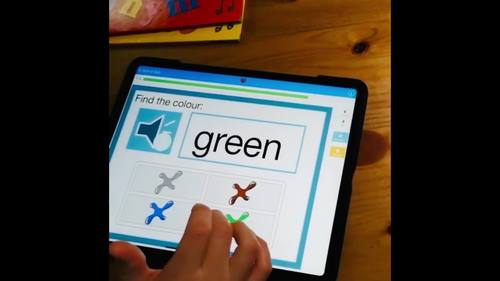 Distance Learning - Boom Cards™ Task Cards – Colours Game - CanE