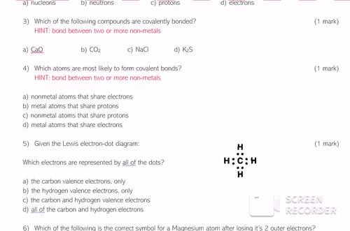 Chemical Bonding Practice Questions by The Science Bunch | TPT