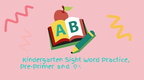Kindergarten Pre-Primer and Primer Sight Words Activities, Sight Word ...