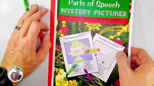 Christmas Parts of Speech Mystery Pictures | Grammar Mystery Pictures ...