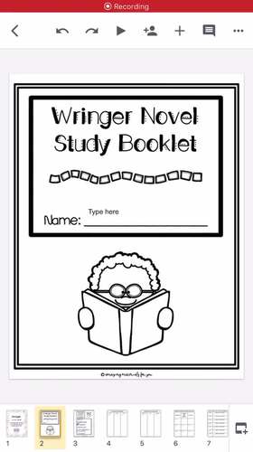 Wringer Novel Study for Book Clubs Literature Circles | TPT