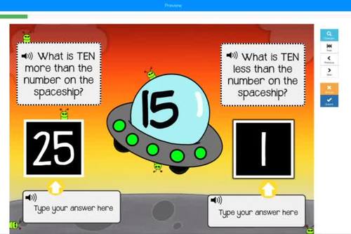 TEN More, TEN Less Mental Math Boom Cards™ Digital Task Cards | TPT