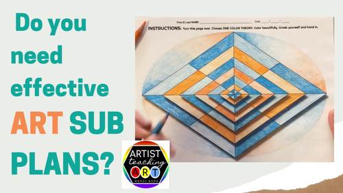 Art Sub Plan Color Theory Optical Illusion by Artist Teaching Art