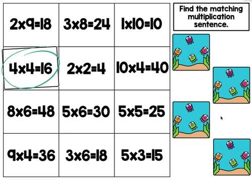 Multiplication Equal Groups Mystery Pictures Beginning Multiplication ...