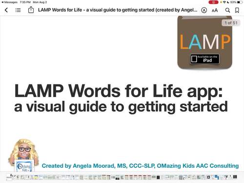 LAMP Words for Life App: a visual guide to getting started | TPT