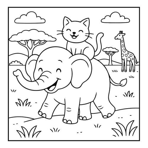 Sunny Paws | 45 Cute Animal Travel Adventure Kids Coloring Pages