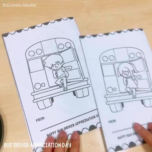 Bus Driver Thank You Cards | Thank You Writing Activity for Kids