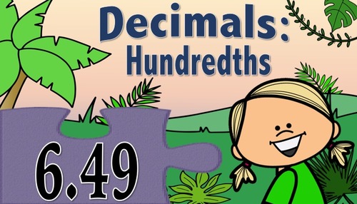Hundredths: Identify Numbers: In the Jungle: Math Brain Break | TPT