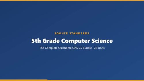 5th Grade Computer Science Curriculum Bundle | ALL Oklahoma OAS CS ...