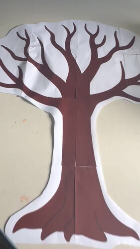 Classroom Tree Poster Large EVERGREEN TREE holiday seasonal decoration ...