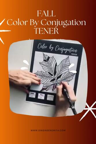TENER Color By Conjugation-Fall by SinginSeñorita | TPT