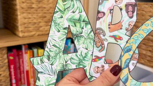 Rainforest Hideaway Bulletin Board Letters | Editable Lettering Pack Decor